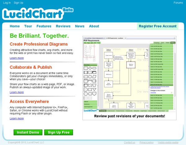 LucidChart For Online Diagramming